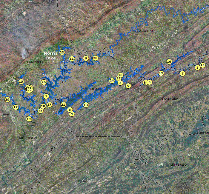 Localwaters Norris Lake Maps Boat Ramps TN