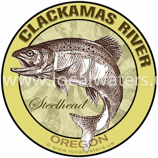 Localwaters Clackamas River Sticker Steelhead Fishing Decal Oregon ...