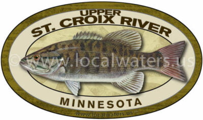 Localwaters St. Croix River Upper Smallmouth Bass Fishing Sticker Decal ...